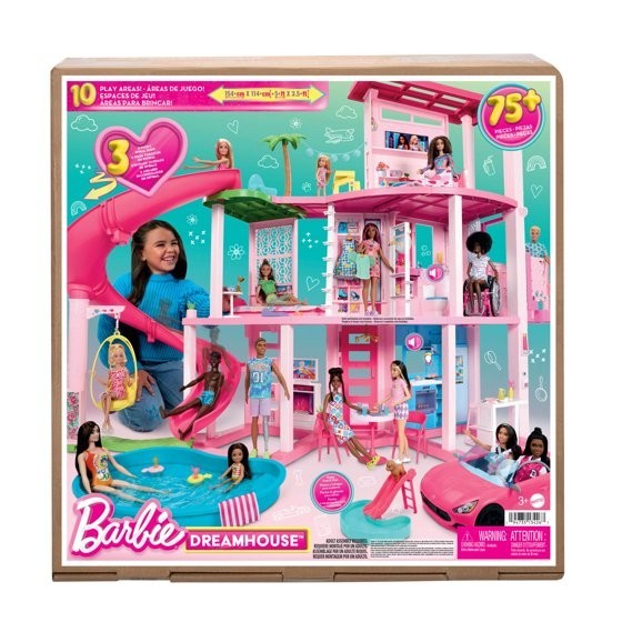 Barbie Dreamhouse Pool Party Doll House and Playset with 75+ Pieces | eBay
