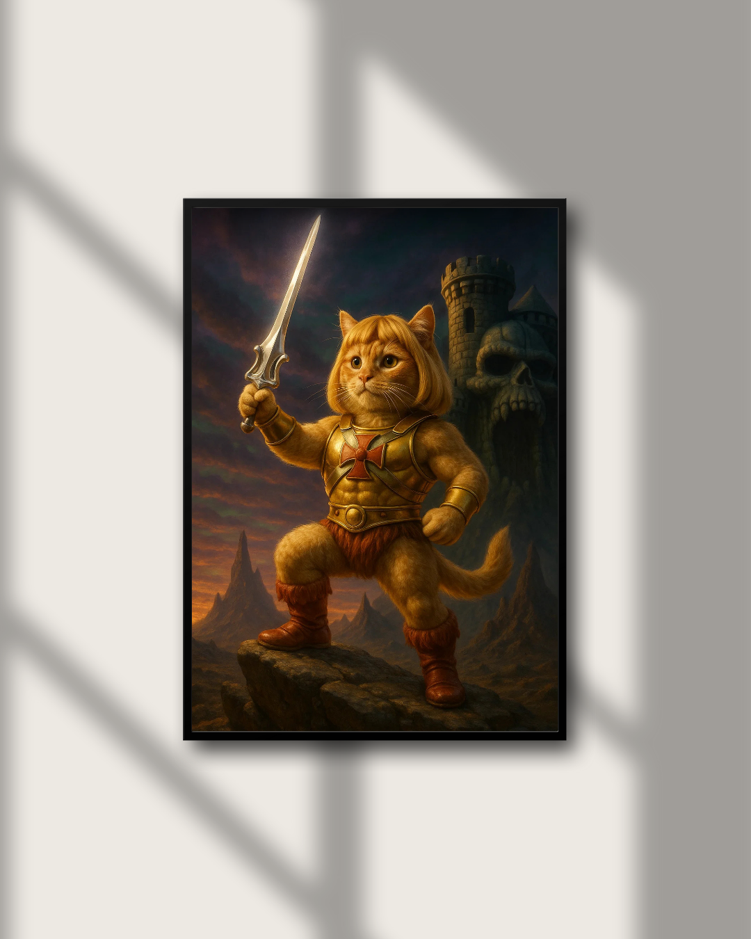 He-Man Cat-Man Master Of The Universe Funny Cat Poster | 4x6 11x17 ...