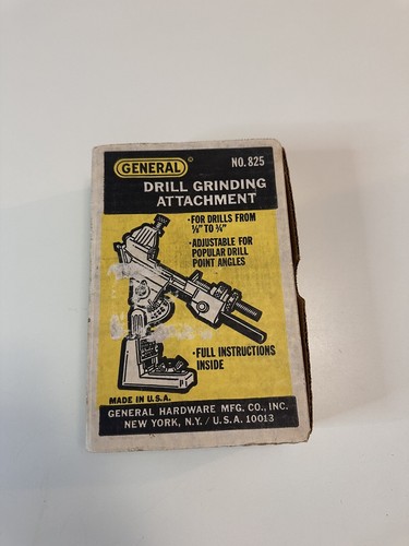 Vintage General Tool Co. Drill Grinding Attachment No. 825 w/ Box ...