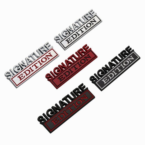 2Pack Metal SIGNATURE EDITION Car Emblems Badge 3D Sticker Decal (black ...