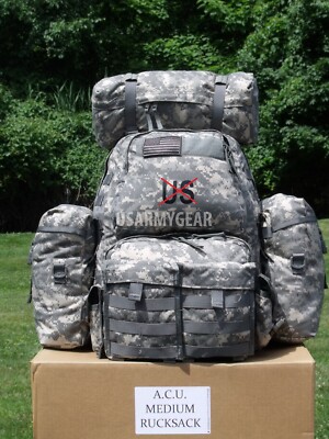NEW Fully Loaded Molle ACU GI Medium Rucksack Military Backpack ...
