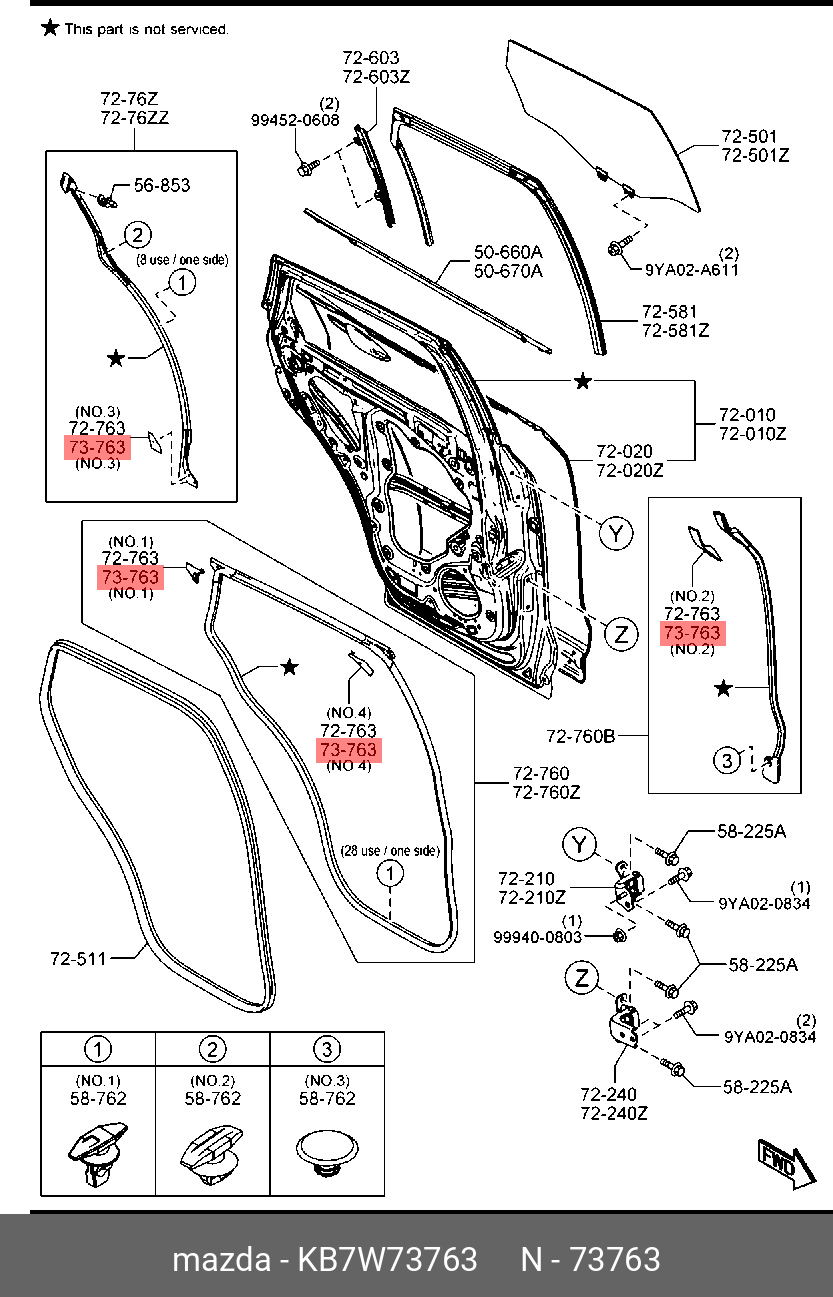 Genuine OE Plate Plastic KB7W73763 For Mazda KB7W7-3763 | eBay
