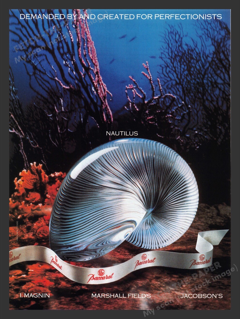 Baccarat "Nautilus" 1990s Print Advertisement Ad 1990 | eBay