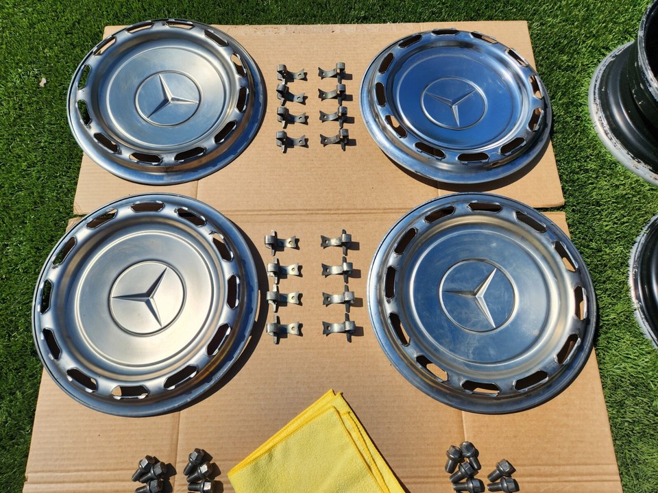 14" Mercedes Aluminum Wheels Steelies W111 W108 W113 R107 230SL 280SL ...