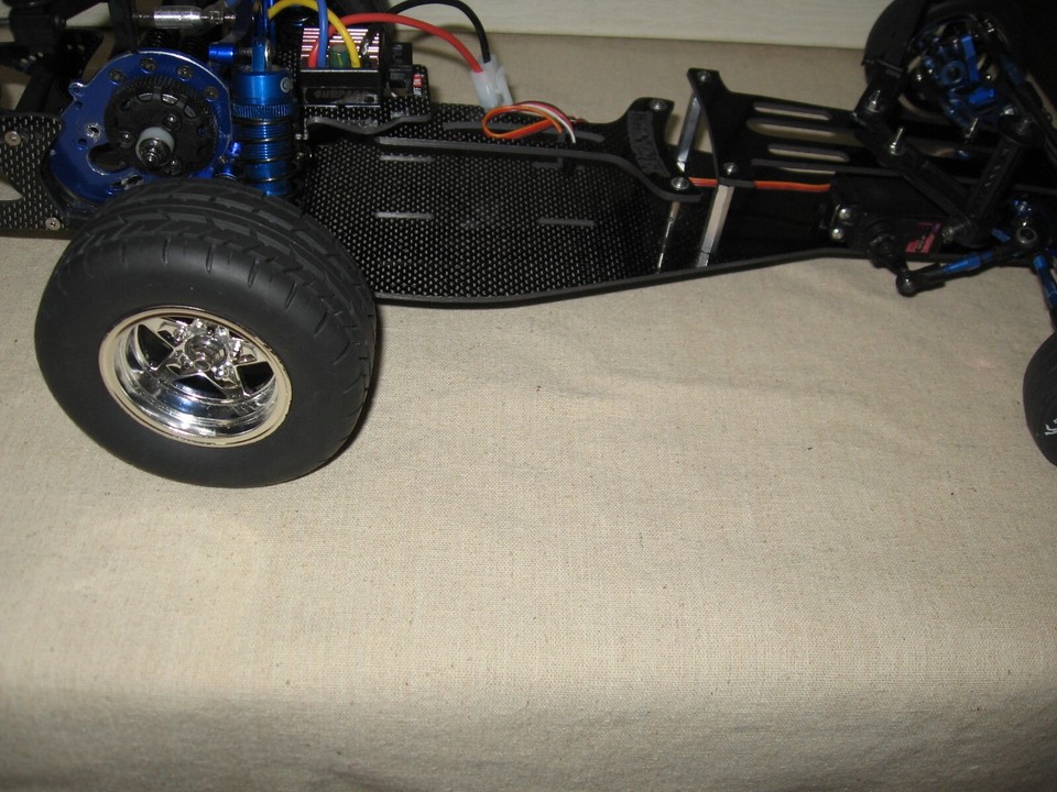 RC DRAG CAR CUSTOM MADE TRAXXAS SLASH 2WD CHASSIS WITH ALUMINUM ...