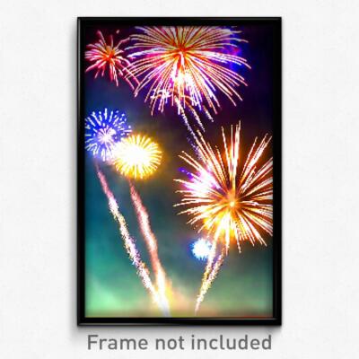 Pixel Art Poster - Digital Fireworks (8 Bit Psychedelic Trippy Video ...