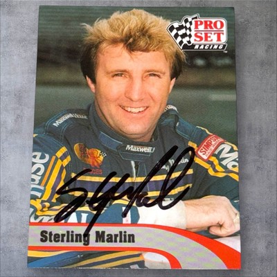 Sterling Marlin MAXWELL HOUSE #82 NASCAR VINTAGE signed card 1992 PRO ...