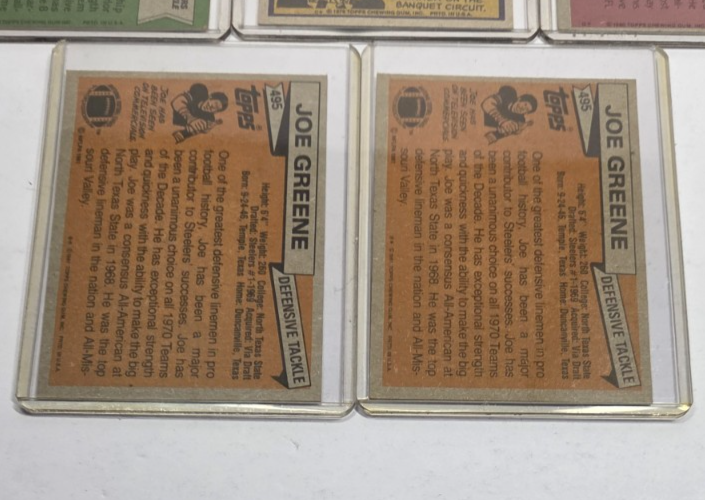 Mean Joe Greene Lot Of (8) Topps Cards Pittsburgh Steelers Rookie Card ...