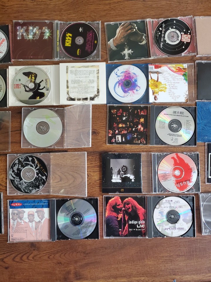 CD Lot 65 90’s Alternative Rock CDs Grunge Metal Hip Hop, Kiss, Van ...