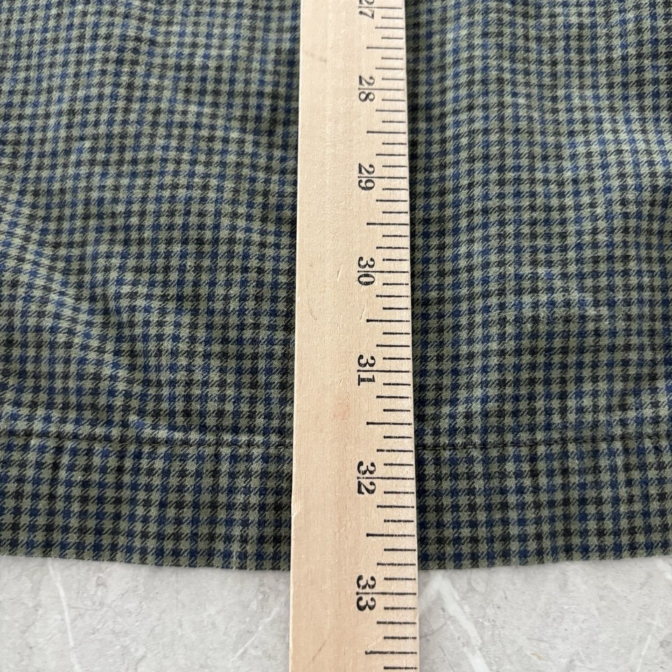 J. Crew Oarsman Shirt Men's XL Green Blue Check Button Up Loop Collar ...