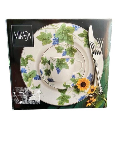 Vintage 20 Pc Set Mikasa Vineyard Bone China Y4004 Dinnerware | eBay