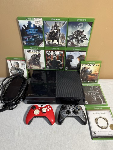 Microsoft Xbox One 365GB Console Bundle W/Controller X2 (Scuff), Cables ...