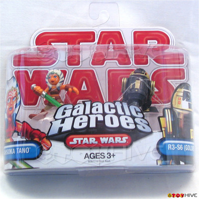 Star Wars Galactic Heroes Ahsoka Tano and R3-S6 Goldie 2-action figure ...