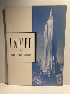 American Type Founders | Empire Type Sample Brochure 1937 (MH410) | eBay