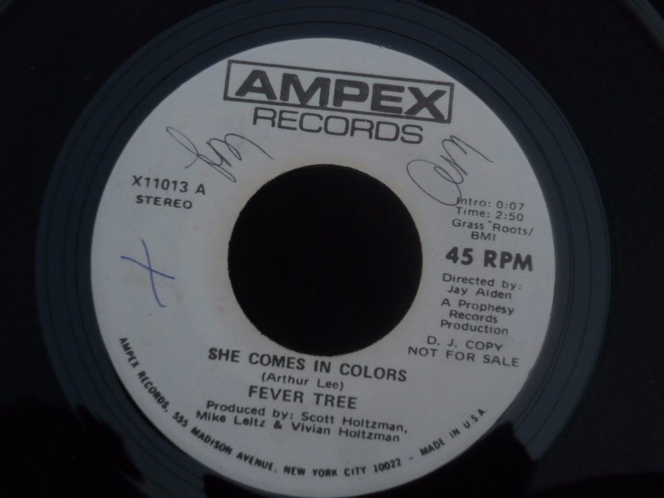 ZZ4 AMPEX 11013 DJ COPY FEVER TREE SHE COMES IN COLORS JOHN TUTTLE ROB ...