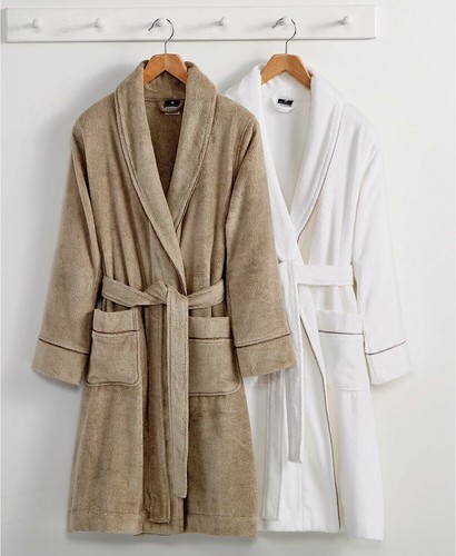 Hotel Collection Finest Luxury Turkish Cotton Modal Bath Robe - M / L ...