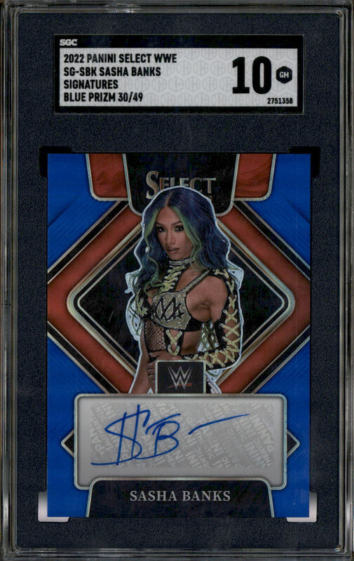 2022 Panini Select WWE - Signatures Blue Prizm #SG-SBK Sasha Banks /49 ...