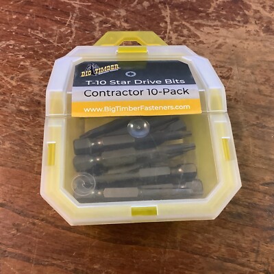 Big Timber (T10X2CP-MP) T10-2” 10/Pack Star Drive Bits (new) | eBay