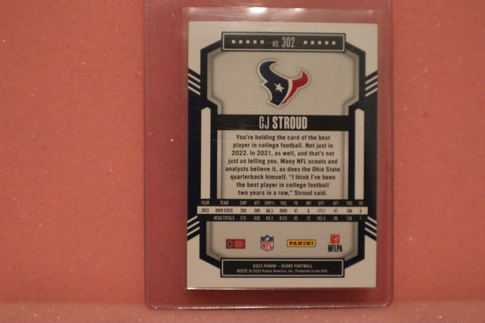 2023 Panini Score #302 CJ Stroud Rookie Card Gold | eBay