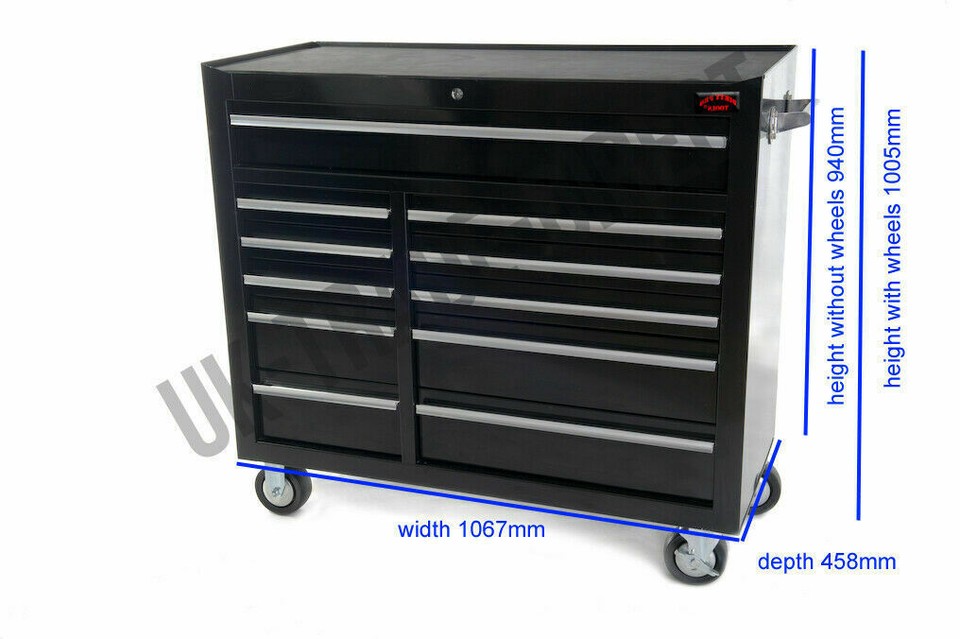 Professional Tool Chest Mechanics Roll Cab Top Box With Us Ball Bearing ...
