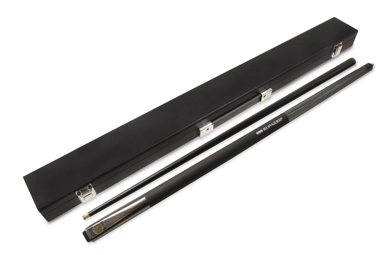BCE MARK SELBY Metallic BLACK Simulated Graphite 2pc Snooker Cue & HARD ...