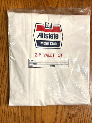 Vintage Allstate Motor Club Zipper travel rain poncho jacket Zip Valet ...