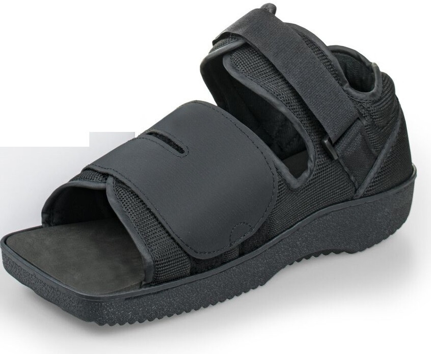 Black Post-Op Shoe Squared Toe Small Closure Straps Female 6.5-8, Male ...