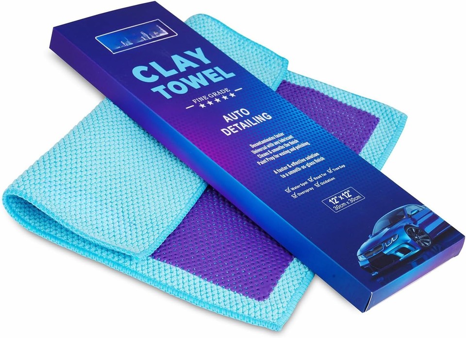 Clay Bar Towel Auto Detailing Claying Cloth - Faster & Effective ...