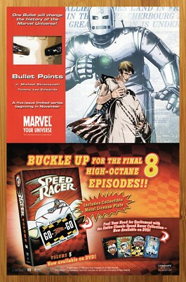 2006 Speed Racer DVD/Marvel Comics Bullet Points Print Ad/Poster Iron ...