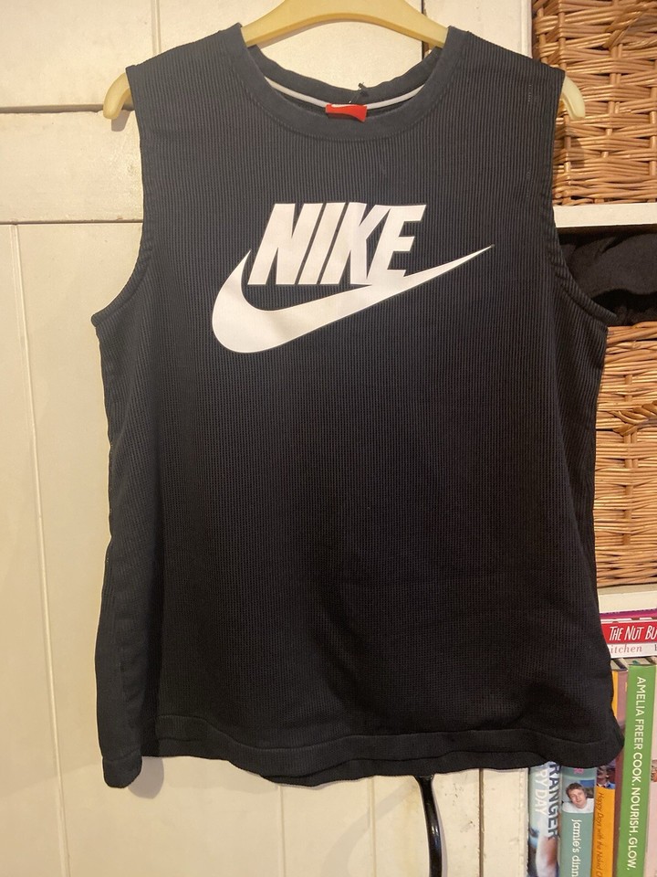 Mens Unisex Nike Exploded Logo Mesh Vest Tank Top Running Casual Gym ...