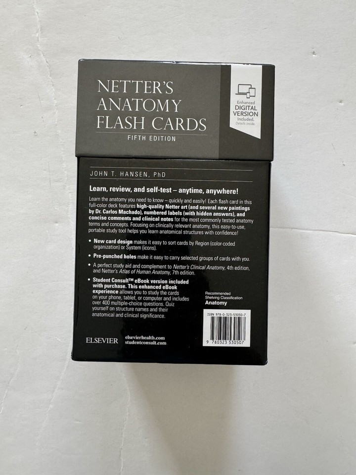 Netter's Anatomy Flash Cards 5th Edition John T. Hansen Frank Netter | eBay