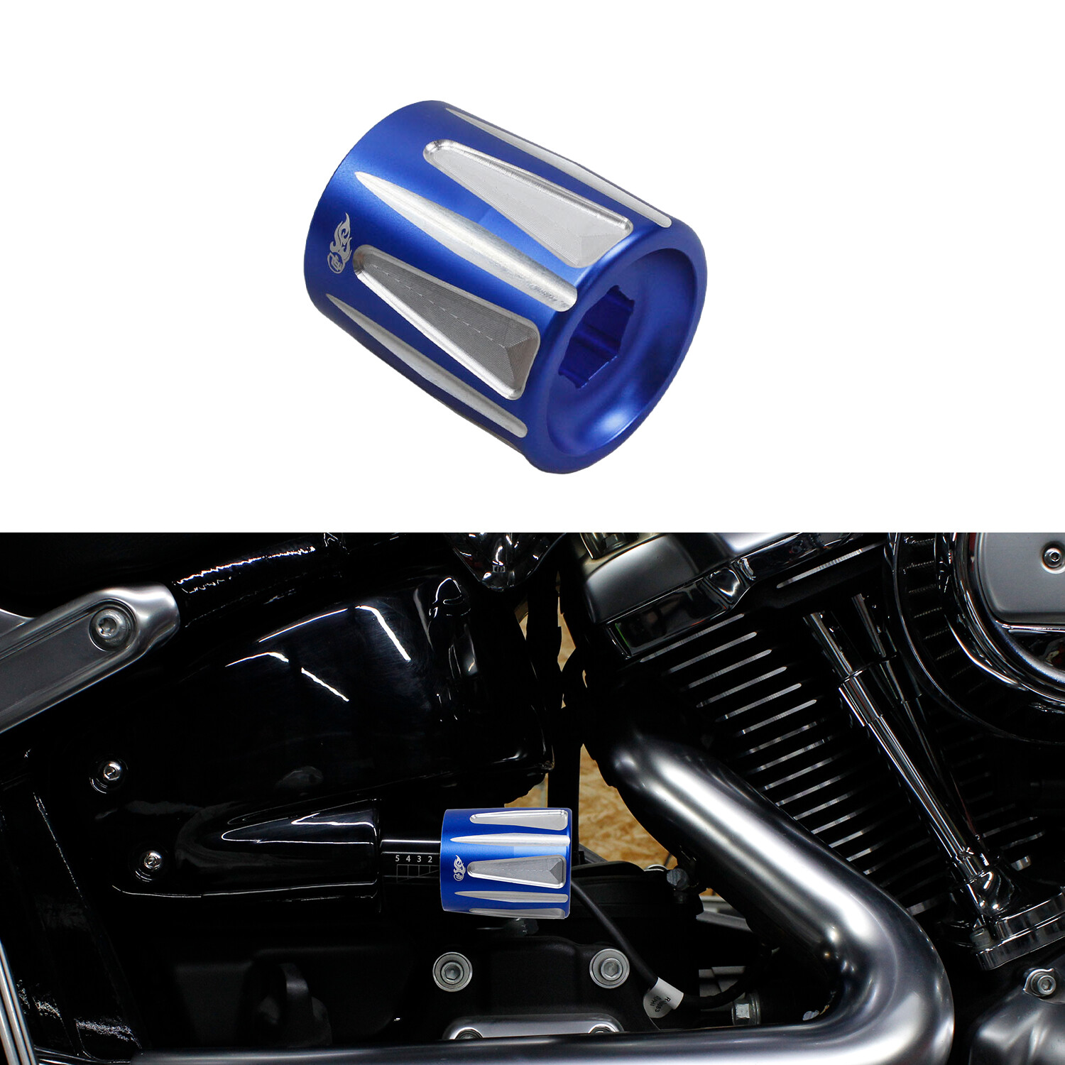 Blue KNOB Pre Adjuster Cover for Harley 2018-2024 FLDE FLSB FLFB FXBR ...