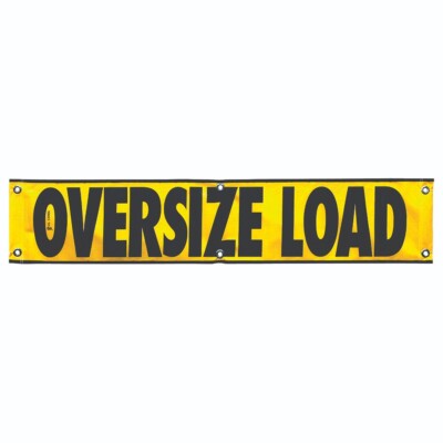 Mesh Oversize Load Warning Banner 12" X 60" with Metal Rings CVM104CO ...