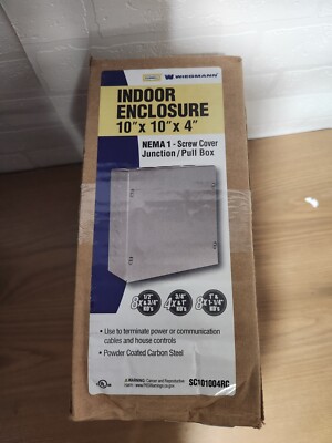 WIEGMANN Gray Metal New Work Standard Enclosure Wall Electrical Box ...