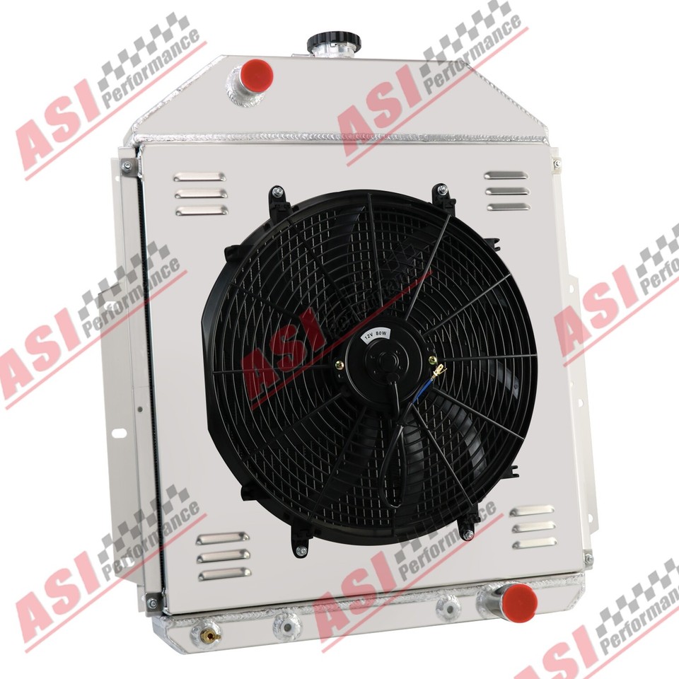 PRO 3 ROW Aluminum Radiator+Shroud Fan FOR 1942-1952 Ford F1 F2 F3 ...