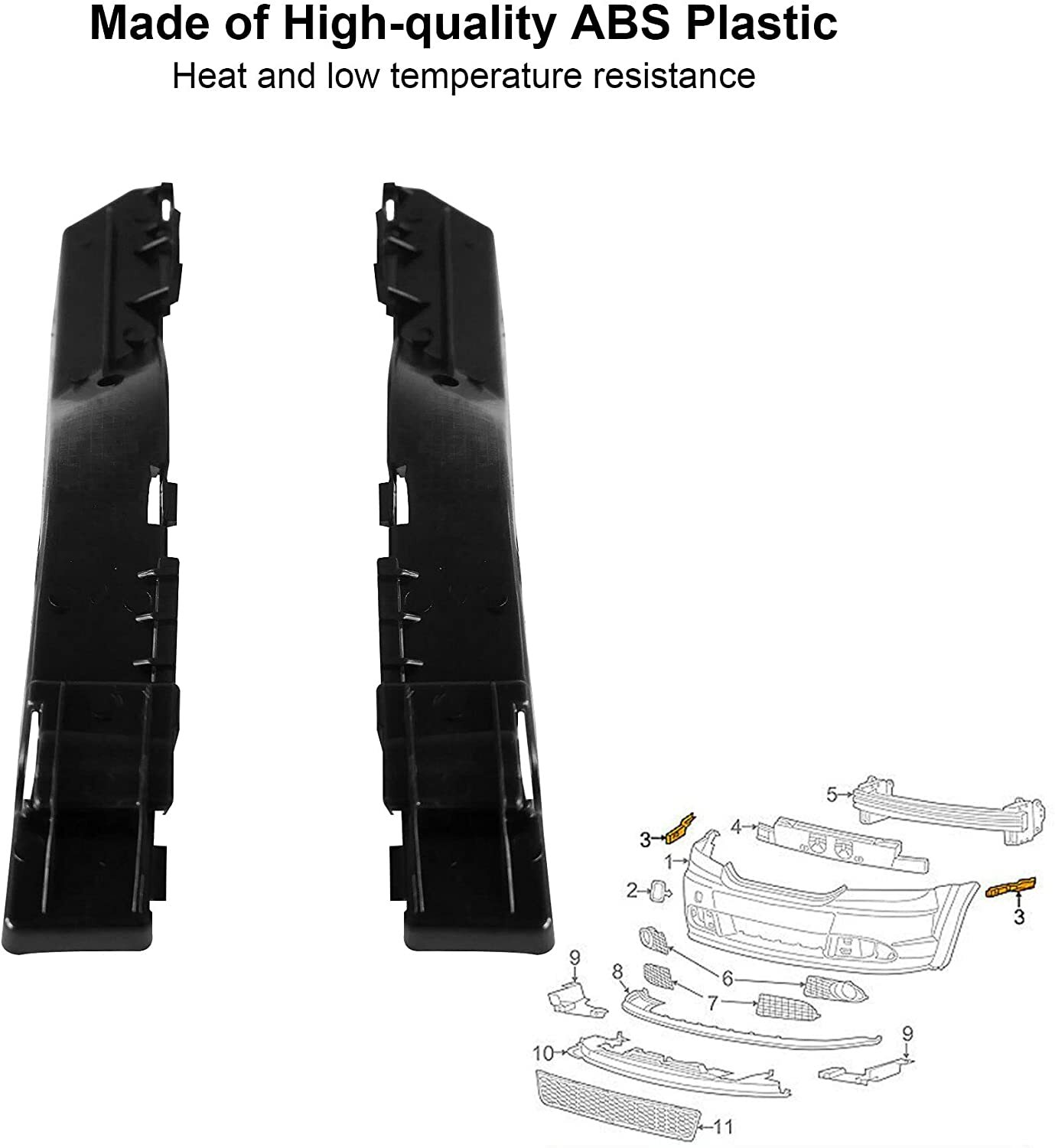 Front Bumper Bracket Support 1Pair For 2009-20 Dodge Journey 5178411AD ...