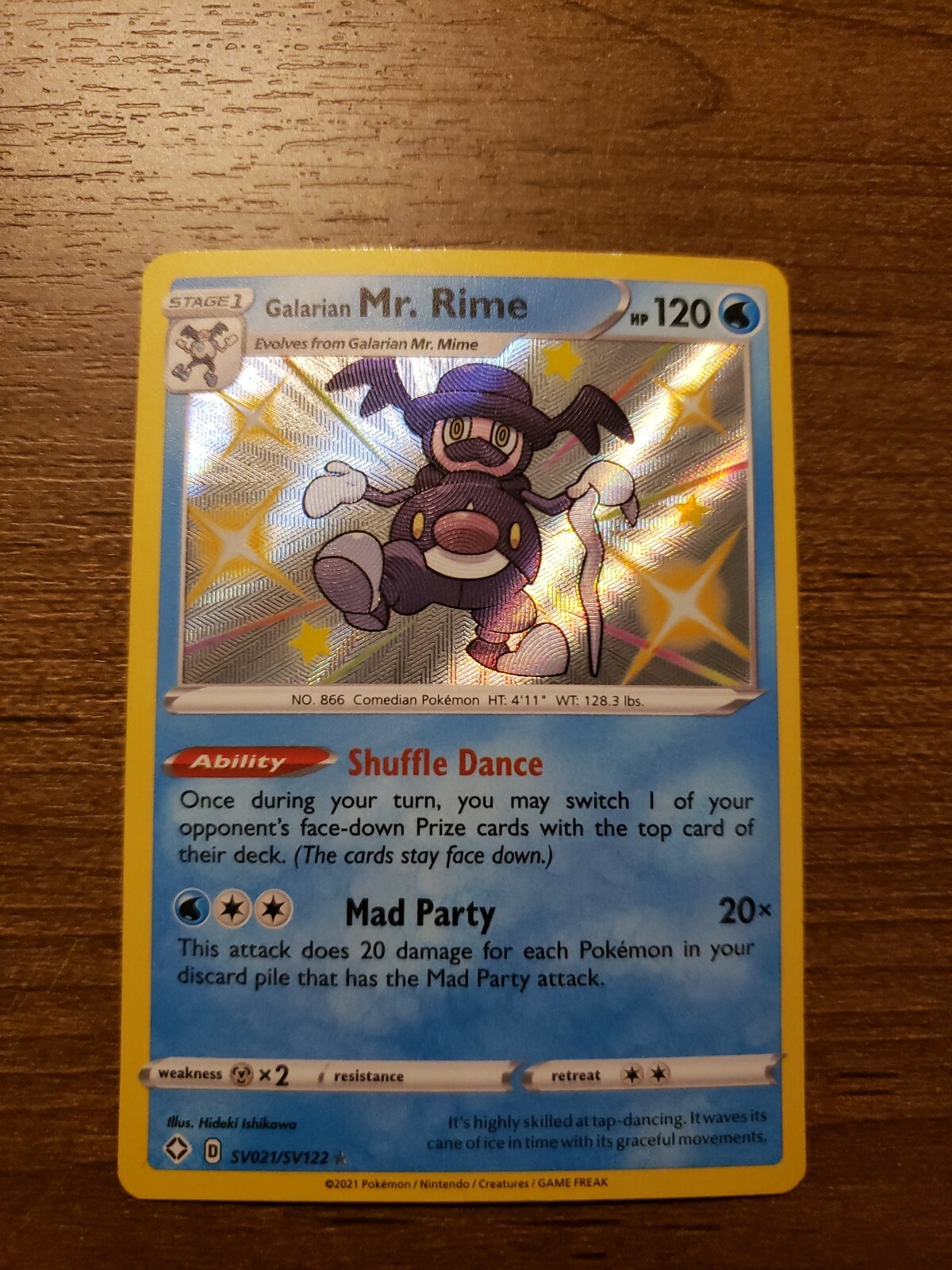 Galarian Mr. Rime SV021/SV122 Shining Fates Shiny Vault Pokemon Card ...