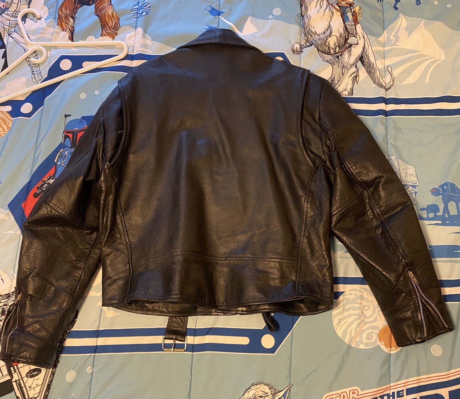 Wilson Men's Leather Biker Jacket Black Heavy Weight … - Gem