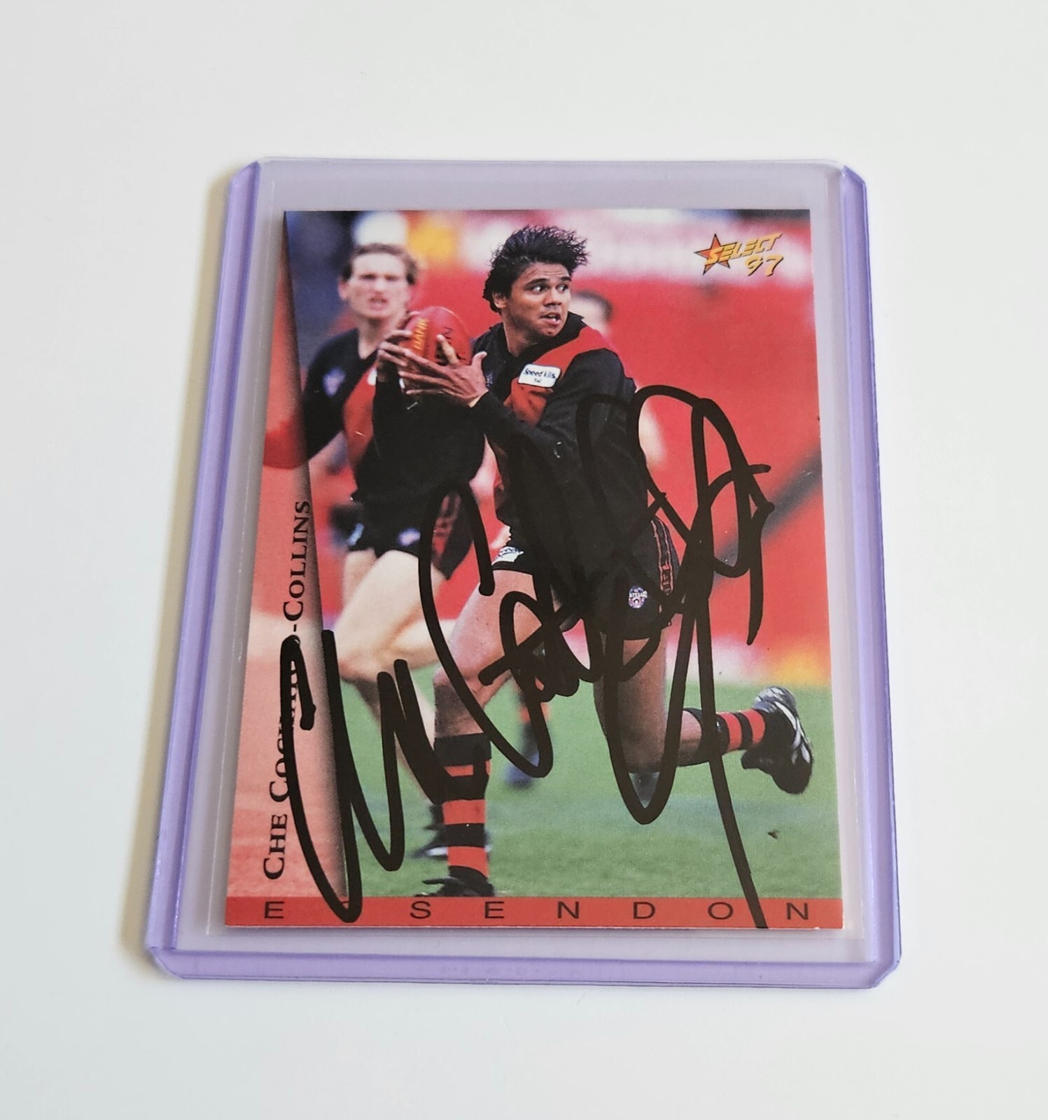 ESSENDON BOMBERS - CHE COCKATOO COLLINS SIGNED AFL 1997 SELECT CARD ...
