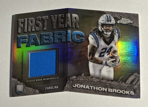 Jonathan Brooks 2024 Topps Chrome Football First Year Fabric #FYF-JB ...
