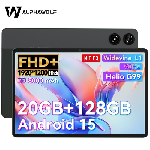Android 15 Tablet 11inch Helio G99 Octa-Core 20GB RAM 128GB 90Hz ...