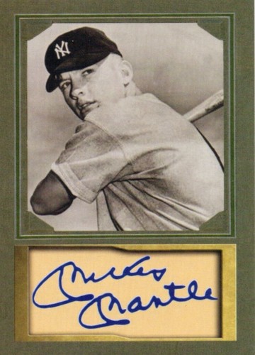 MICKEY MANTLE LEGENDS PORTRAIT CARD FACSIMILE AUTOGRAPH AUTO HOF NY ...