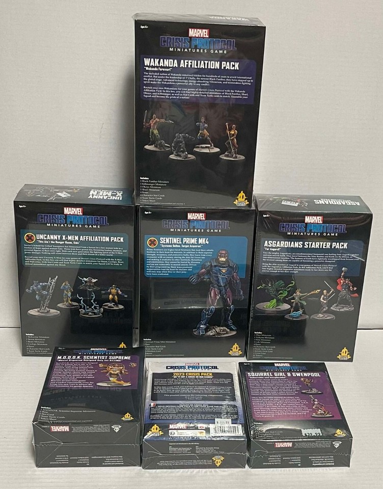 Marvel Crisis Protocol MCP Lot of 7 Sets MODOK X-Men Wakanda 2022 ...