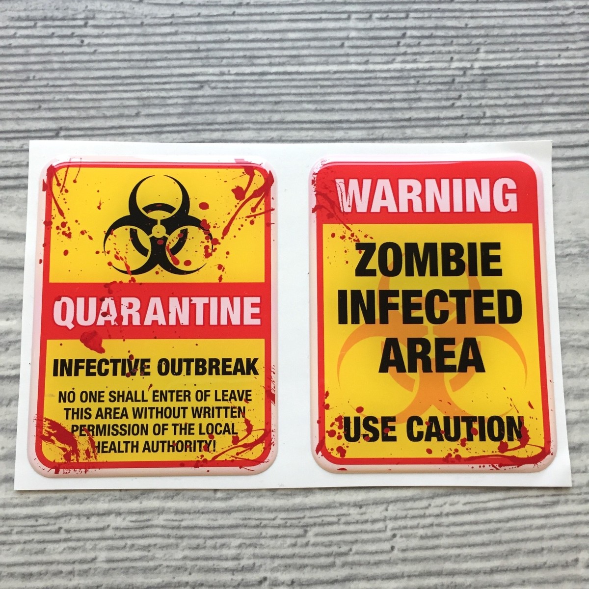 Quarantine Warning Symbol Sticker 140mm X 136mm Zombie Zombie Pegatina