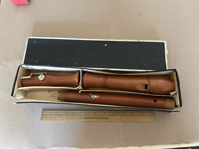 Vintage Boxwood Wood Wooden Hopf Tenor Recorder in Original Box | eBay