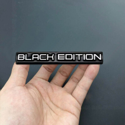 1pc 3D Black Edition Metal Emblem Rear Trunk Badge Fender Sticker Car ...
