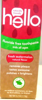 Hello Fresh Watermelon Fluoride Free Kids Toothpaste, 4.2 Oz Tube | eBay