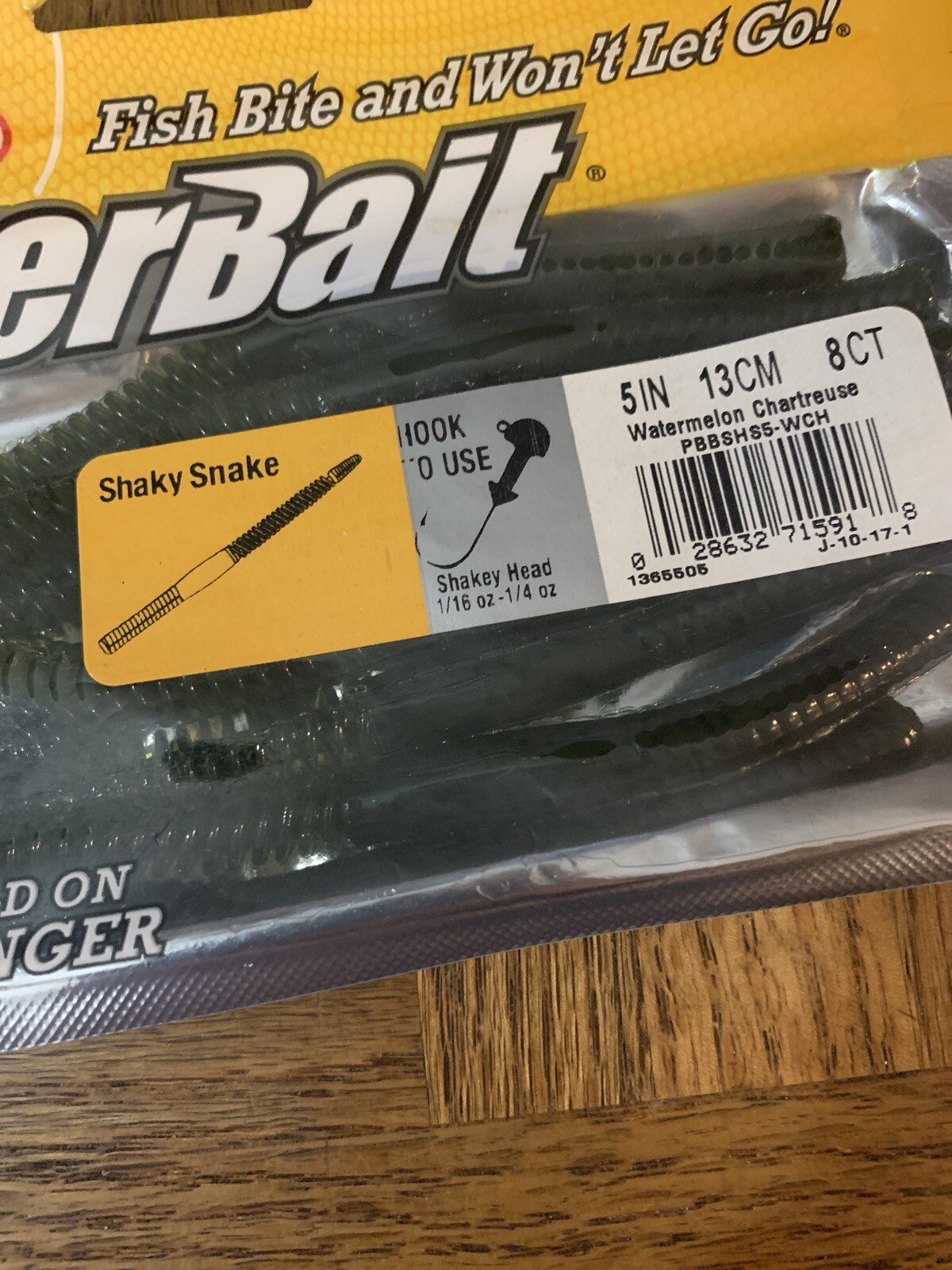 Berkley Power Bait Shaky Snake Watermelon Chartreuse-BRAND NEW-SHIPS N ...