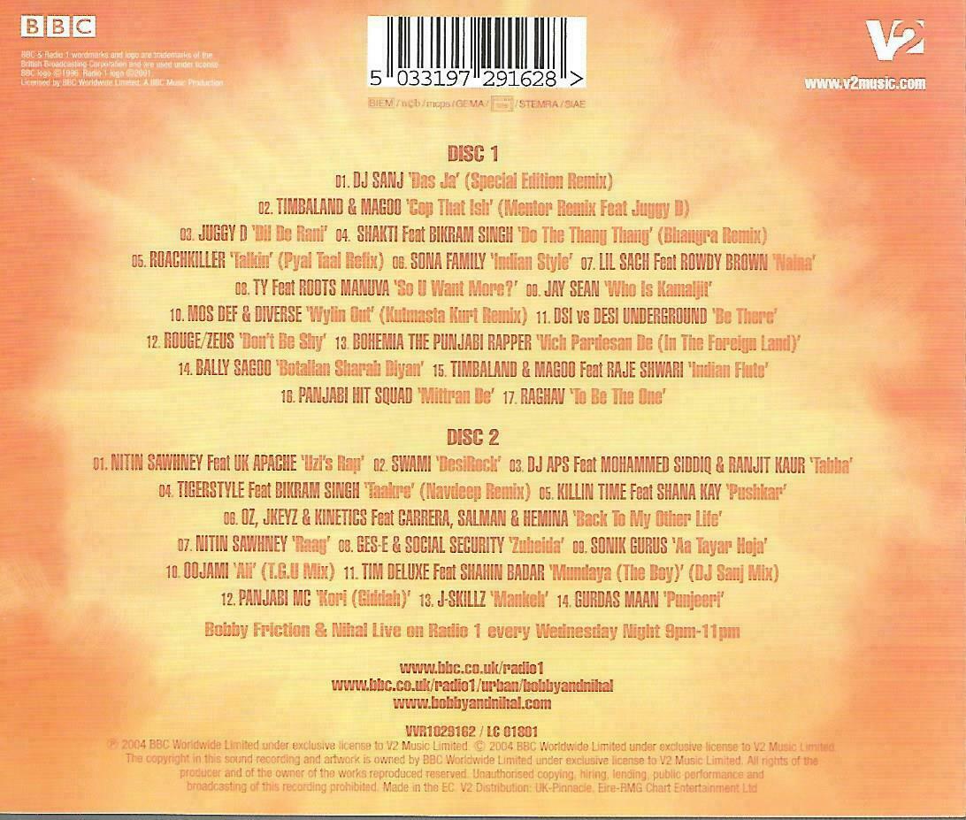 BOBBY FRICTION & NIHAL PRESENT BRITISH ASIAN URBAN NATION NEW 2 CD BBC ...