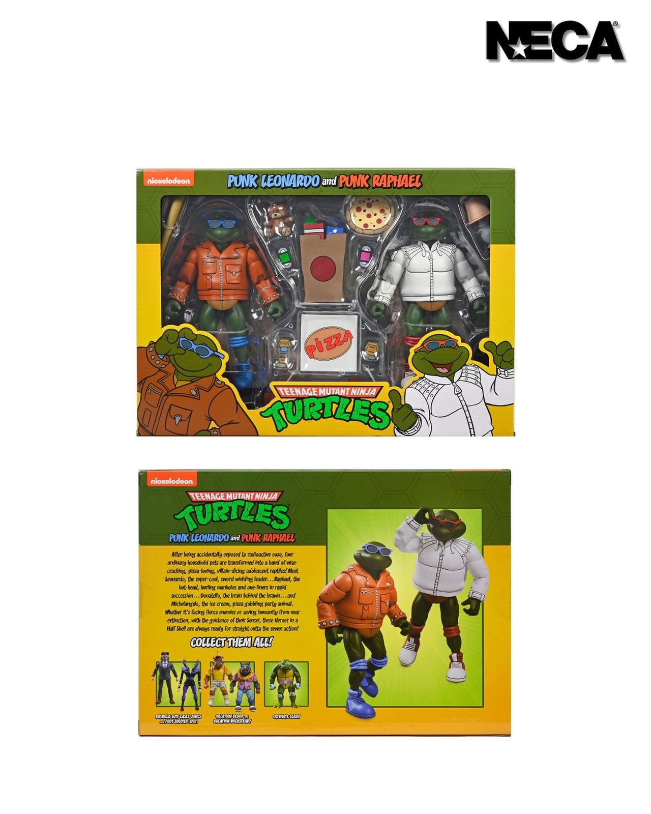NECA Teenage Ninja Mutant Turtles Punk Leonardo & Punk Raphael Action ...